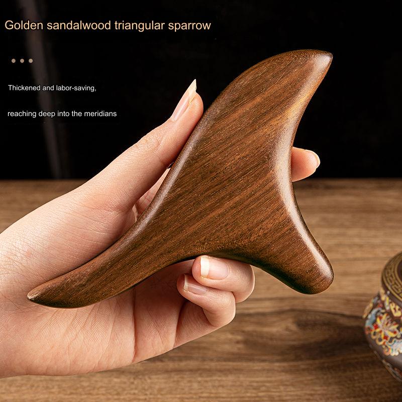 Wood Trigger Point Massager Sandalwood Professional Triangle Massage ...