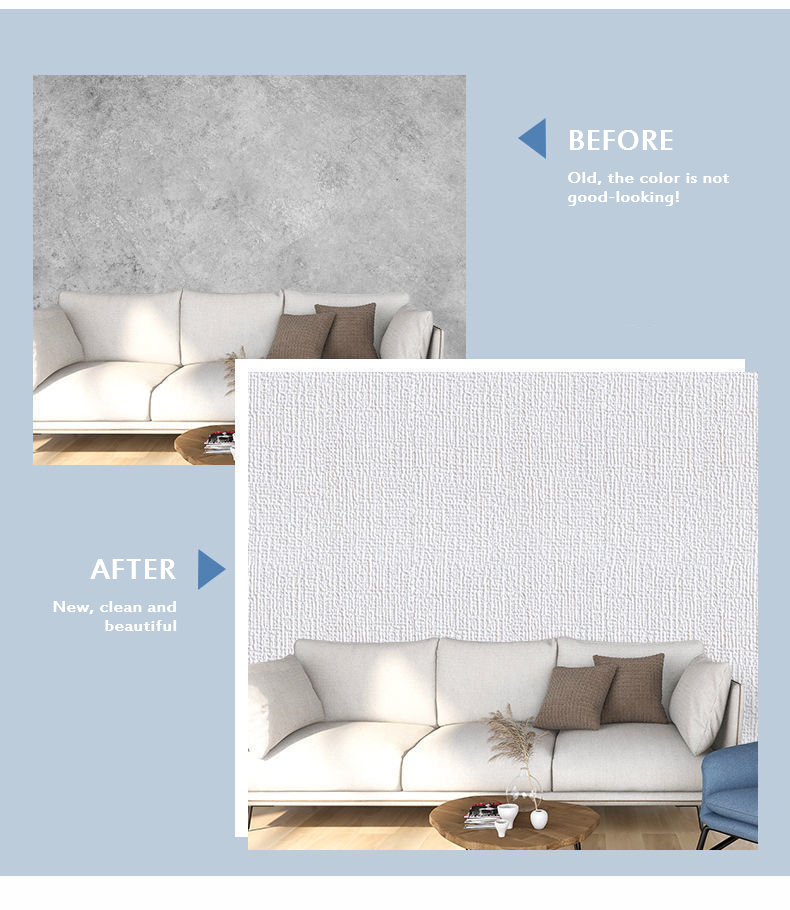 280CM Cement Wallpaper Waterproof Mildew-proof Room Tile Decor Self ...