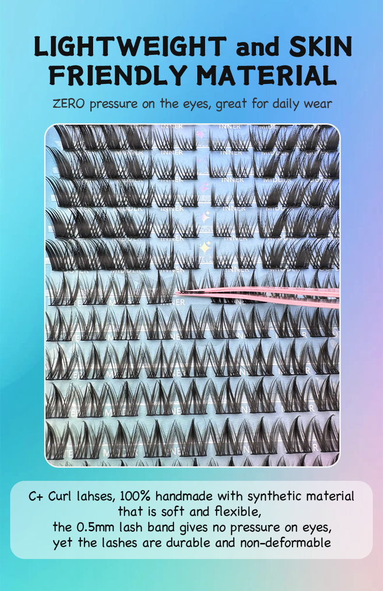 COLOR.labs Cat Fox Eyelash Extensions Wisp Book, 3 Lengths/Styles w ...