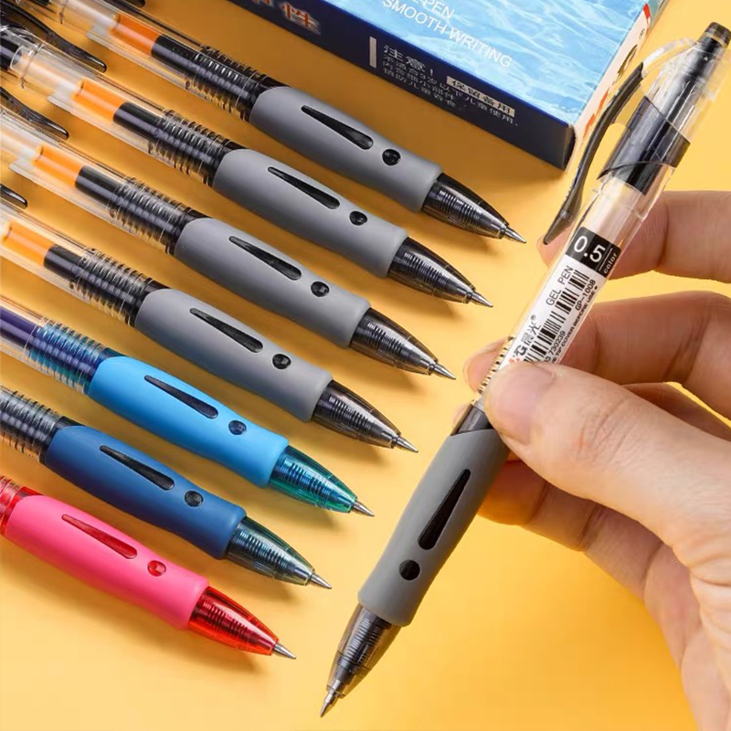 50 Pc Gel Pen 0.5mm Press Sign Pens Student Writing Stationery Ballpen ...