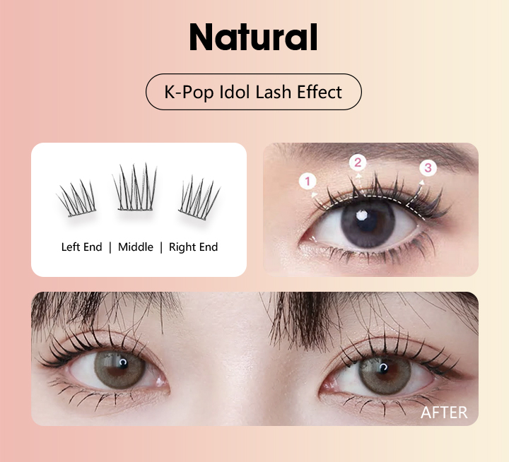 COLOR.Labs Eyelash Extension 'K-Pop IDOL' Reusable Individual Cluster ...