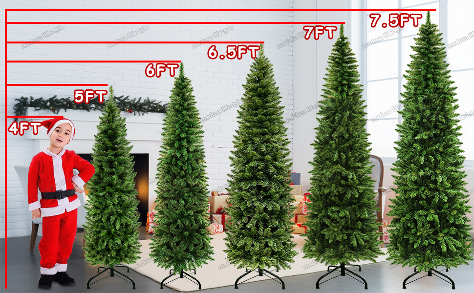 Christmas Tree 7ft Makapal Christmas Tree Slim Christmas Tree 4FT/5FT ...