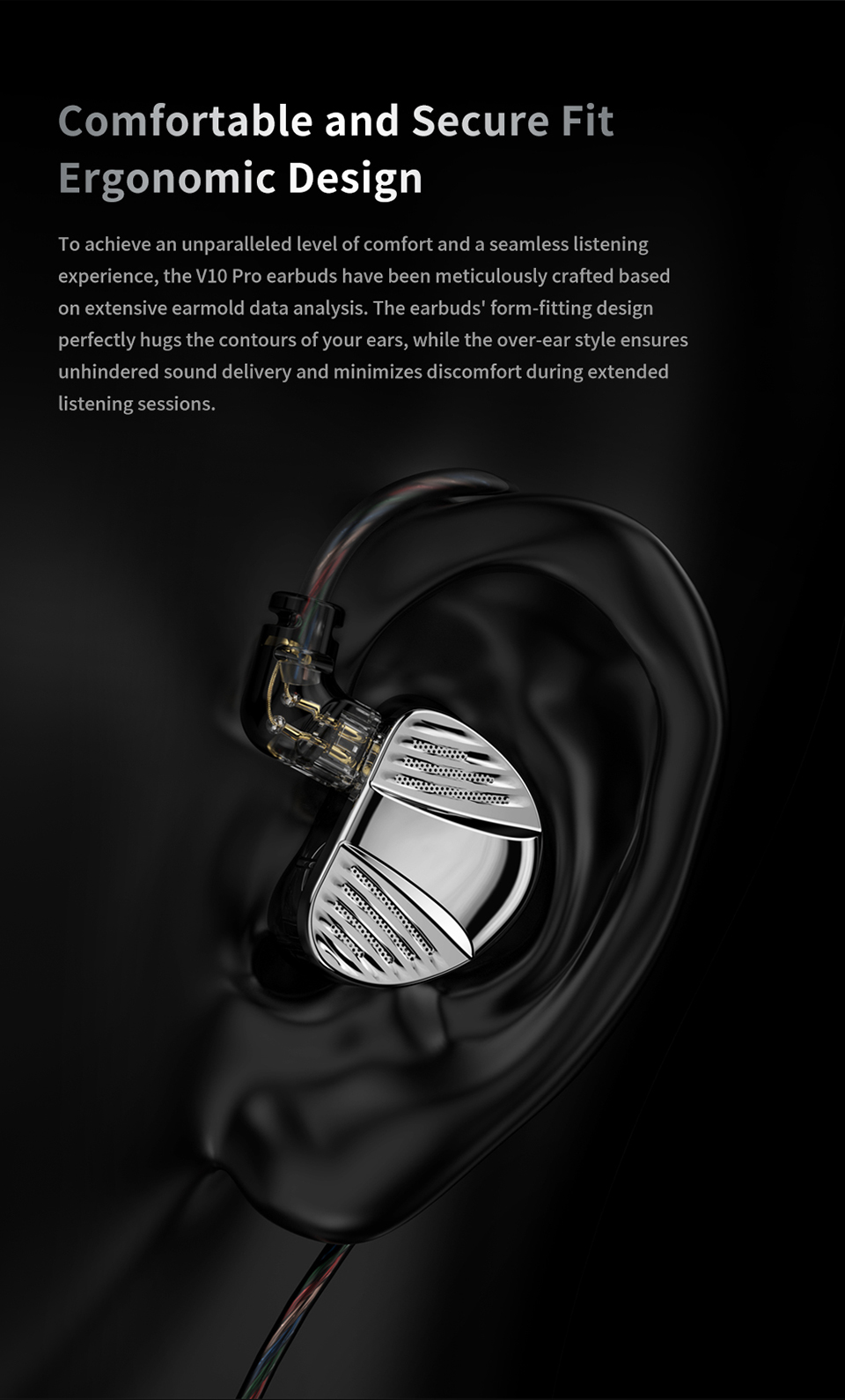 TRN V10 Pro In-Ear Earphones 2DD+2BA Hybrid Unit With Noise Cancelling ...