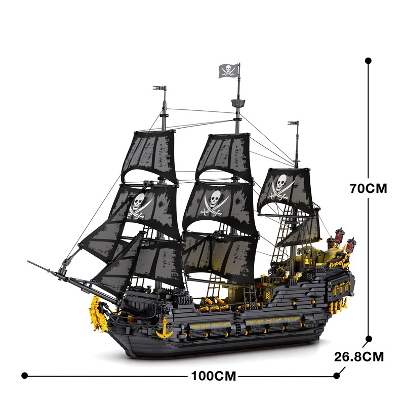 Revenge Pirate Ship(87cm)Building Blocks 3066 Pcs Reobrix Ship Bricks ...