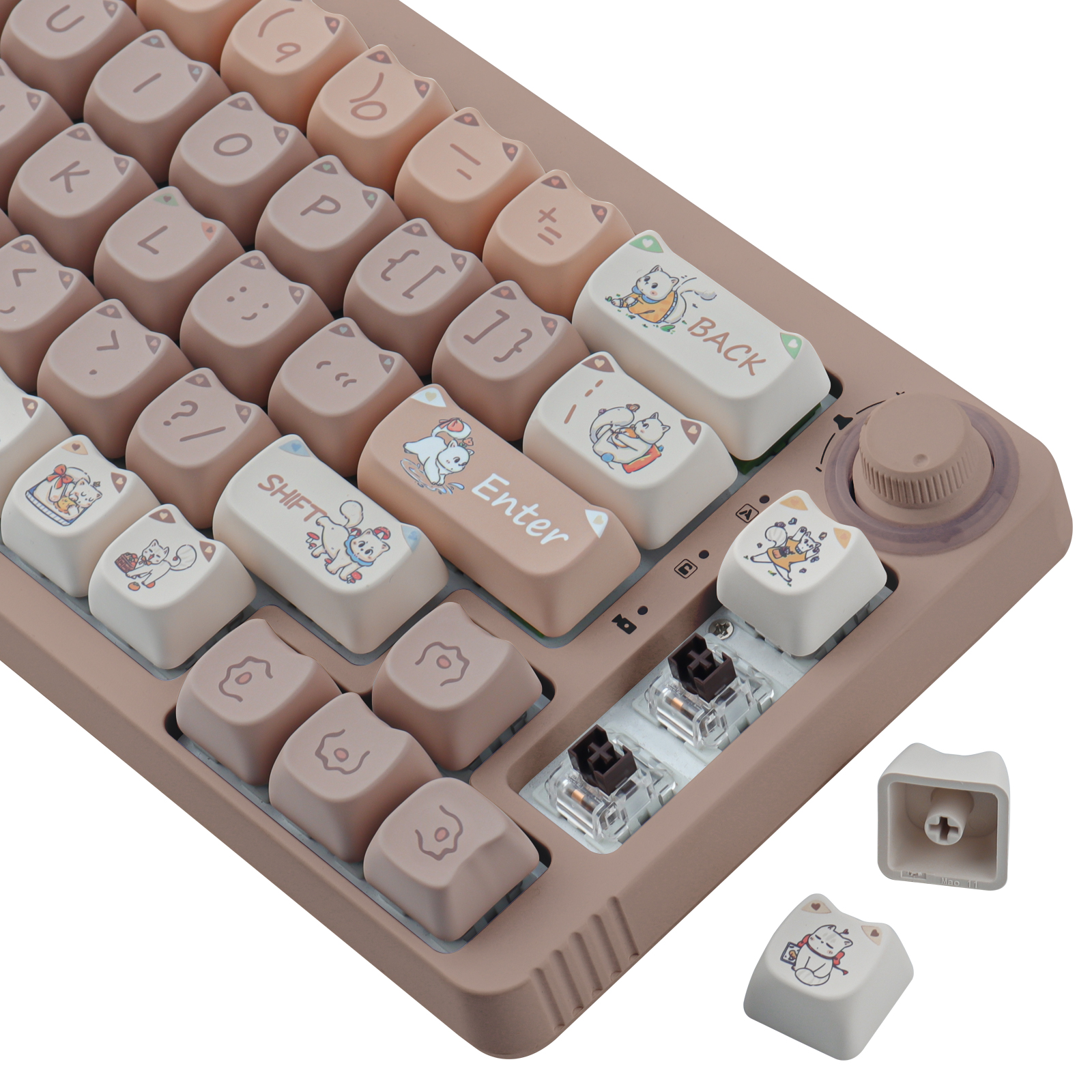 Naughty Cat keycaps 142 Keys keycaps MOA Profile DYE-SUB Personalized ...