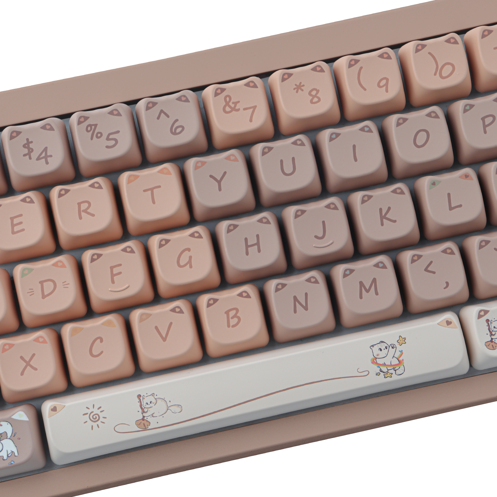 Naughty Cat keycaps 142 Keys keycaps MOA Profile DYE-SUB Personalized ...