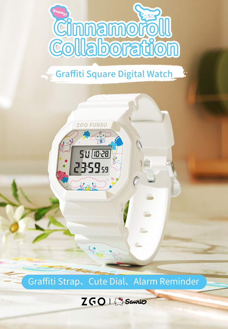 ZGO x Sanrio Cinnamoroll Watch For Kids Girls Boys Electronic ...
