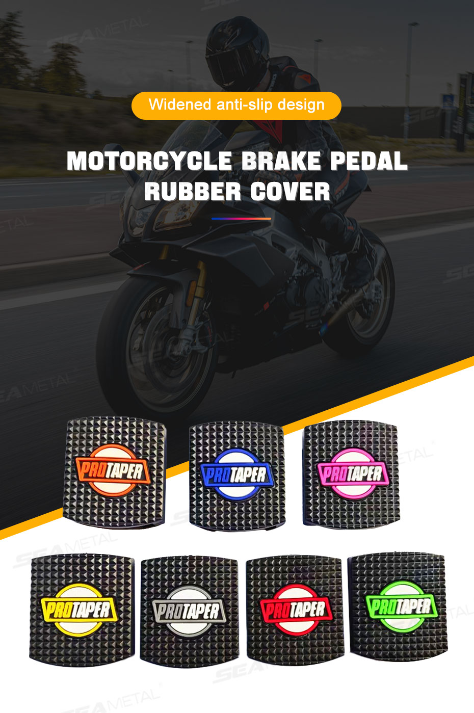 SEAMETAL Motorcycle Foot Brake Anti-slip Pedal Brake Pedal Modified ...