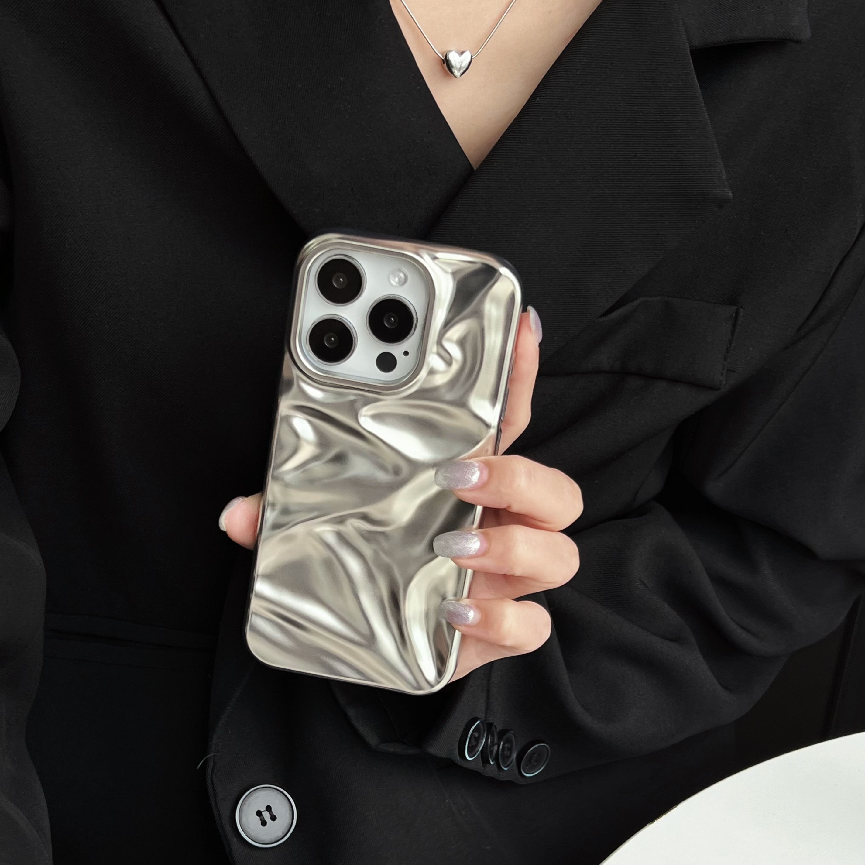 3D Anti Slip Wrinkle Soft Case For iPhone 11 12 13 14 15 16 Pro Max ...