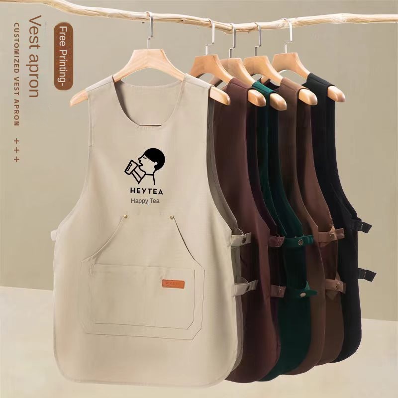 Ready Stock Waterproof apron men's vest style apron custom logo ...