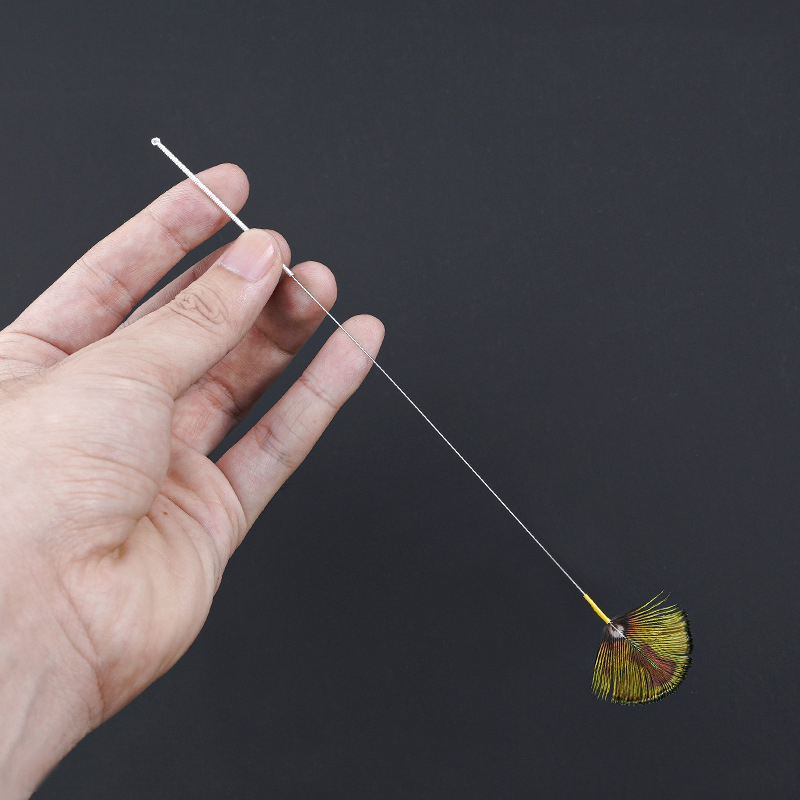 Fan Shaped Peacock Feathers Professional Ear Picking Tool Ear Massage ...