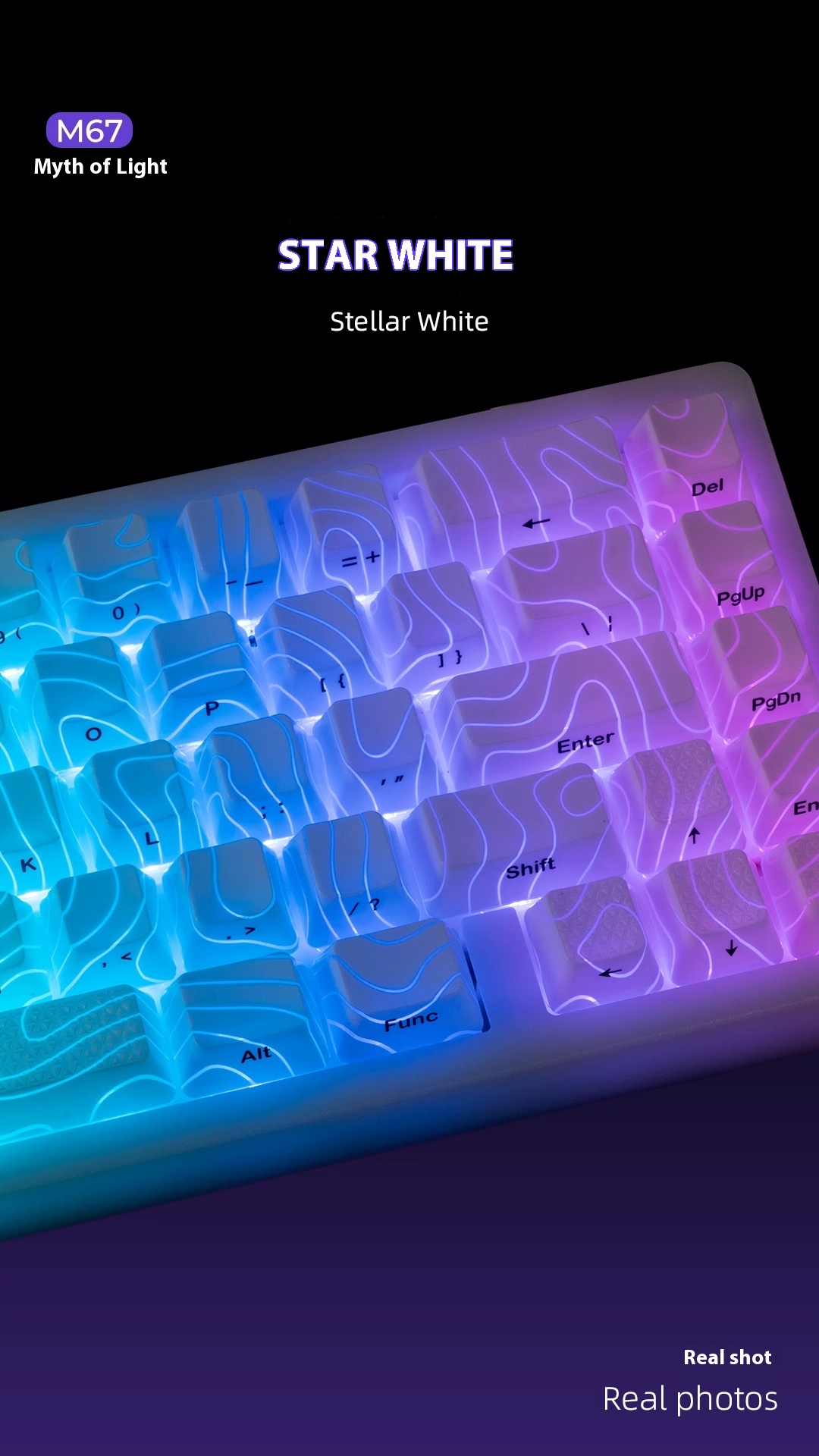 XVX M67 Light Myth Ultimate Selection Wired Mechanical Keyboard IMD ...