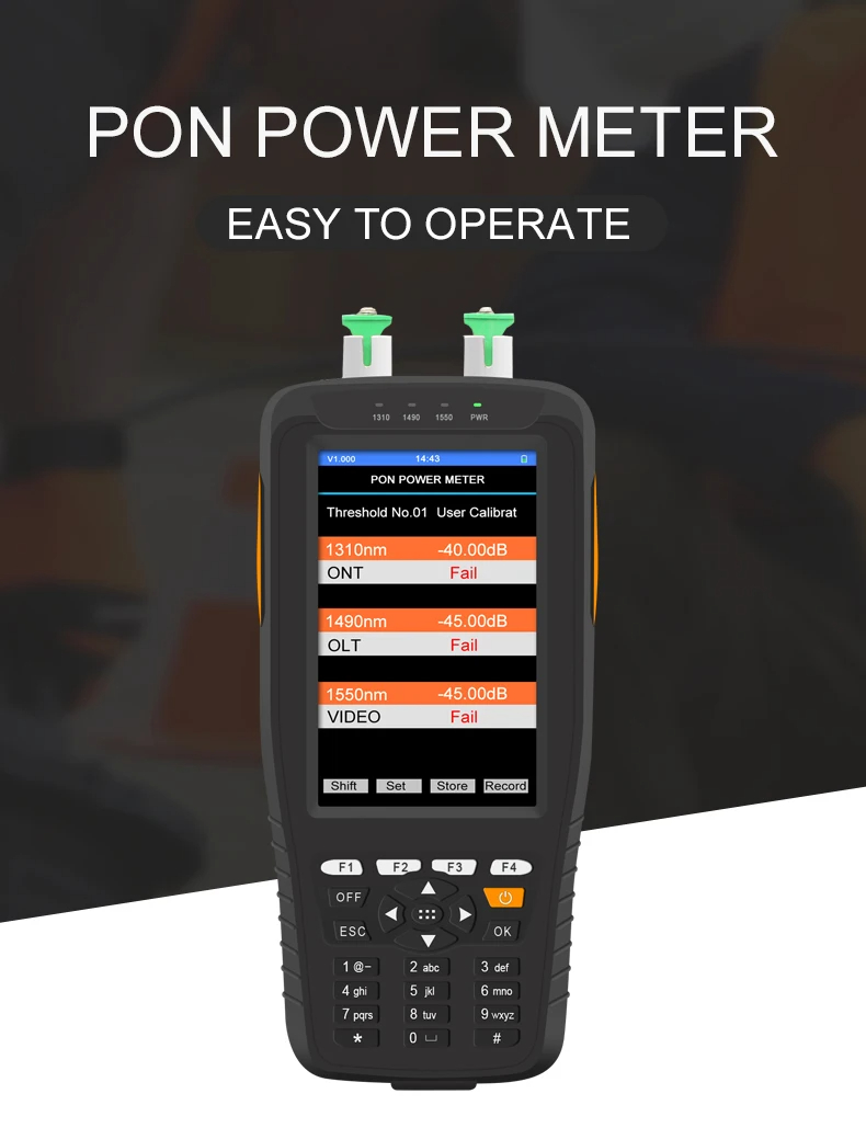 ⭐⭐⭐TM70B Handheld PON Fiber Optical Power Meter APC 1310/1490/1550nm ...