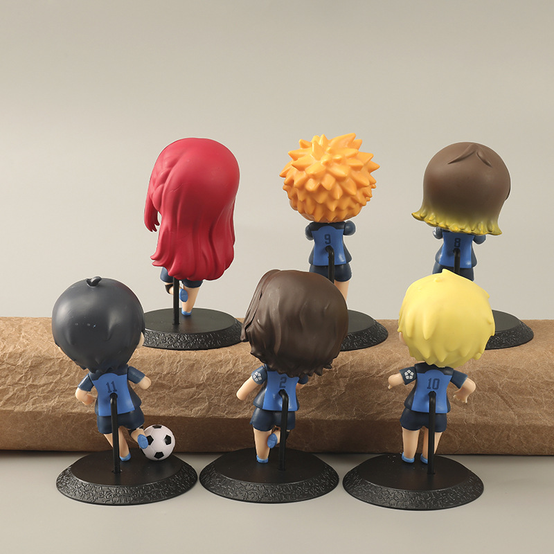 6Pcs/Set 10cm Anime Blue Lock Figure Isagi Yoichi Chigiri Hyoma Bachira ...