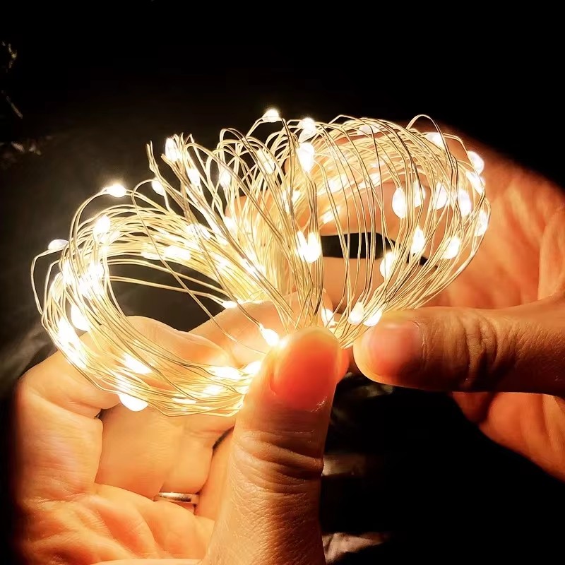 LED String Light 10M 5M Silver Wire Fairy Lights Home Christmas Wedding ...
