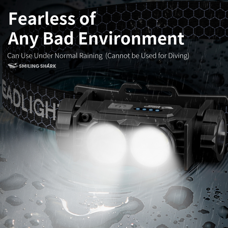 Smiling Shark TD0193 Rechargeable Headlight Mni Headlamp Led*6 2800LM ...