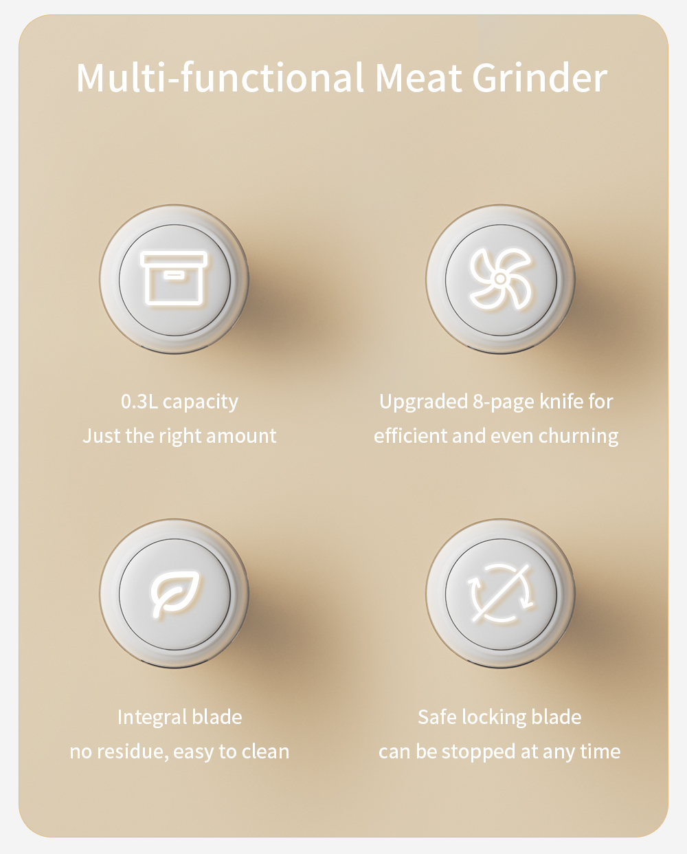 Simplus Electric Meat Grinder Baby Food Blender Food Chopper ...