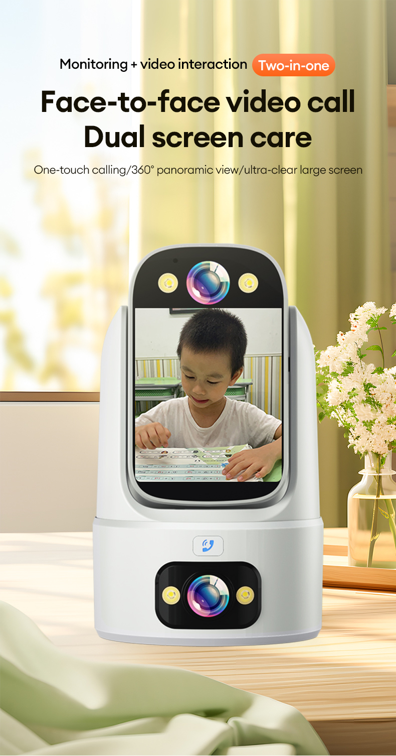 YOOSEE Y30 Dual Lens 4MP Ultra HD 360 ° Seamless Mobile Phone Remote ...