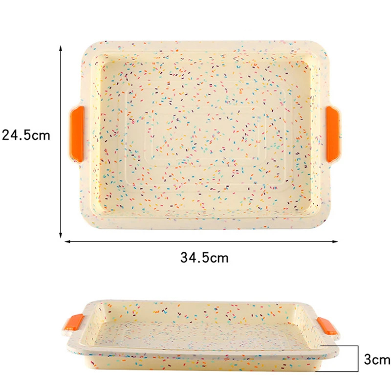 Square Silicone Baking Tray Pan Mold Bread Pan Cake Mould Bakeware ...