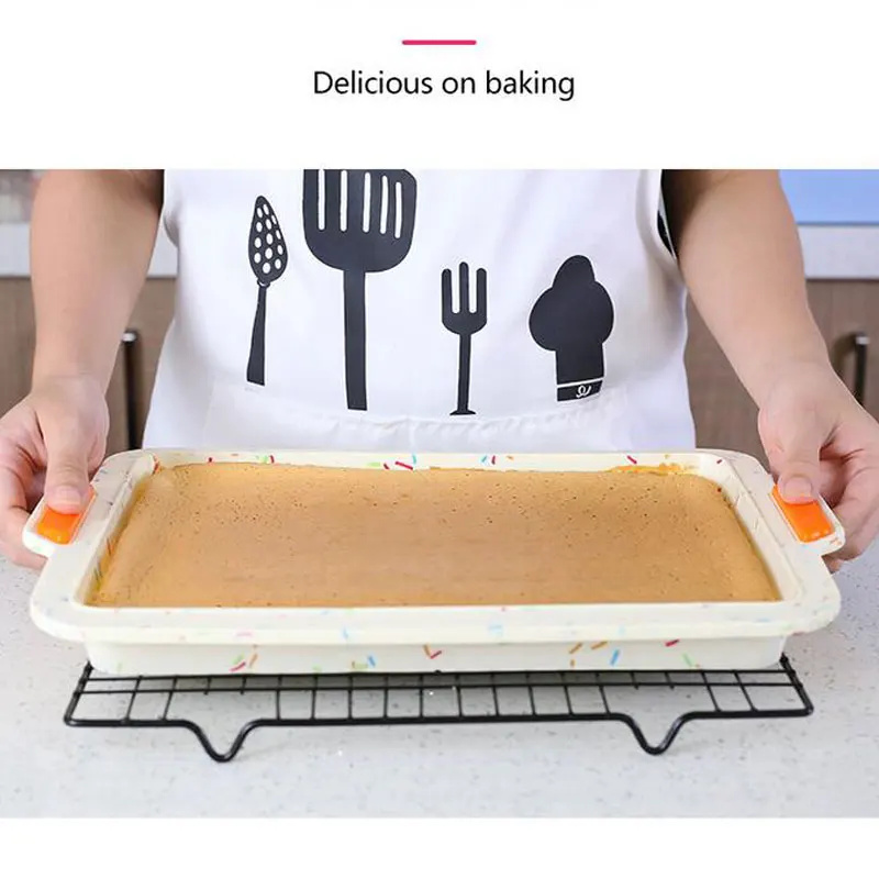 Square Silicone Baking Tray Pan Mold Bread Pan Cake Mould Bakeware ...