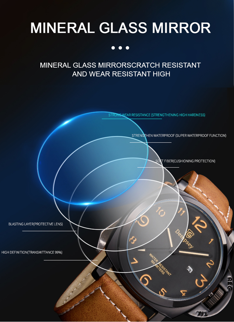 DEMPSEY Automatic Mechanical Watch for Men Jam Tangan Lelaki Original ...