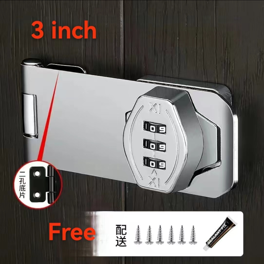 California Combination Lock Bolt Safety Hasp Lock Keyed Hasp Anti-theft ...