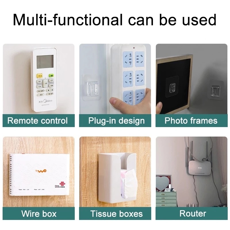 Double-Sided Self Adhesive Power Strip Fixator Photo Frame Storage Hook ...