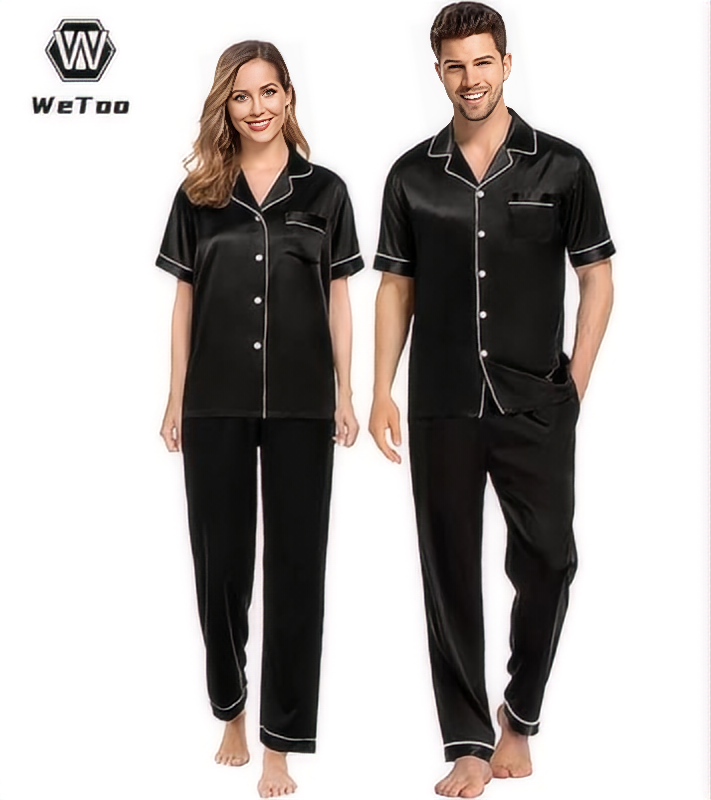 WeToo#M-4XL sleepwear for men Couple Design plus size woman Sleepwear ...