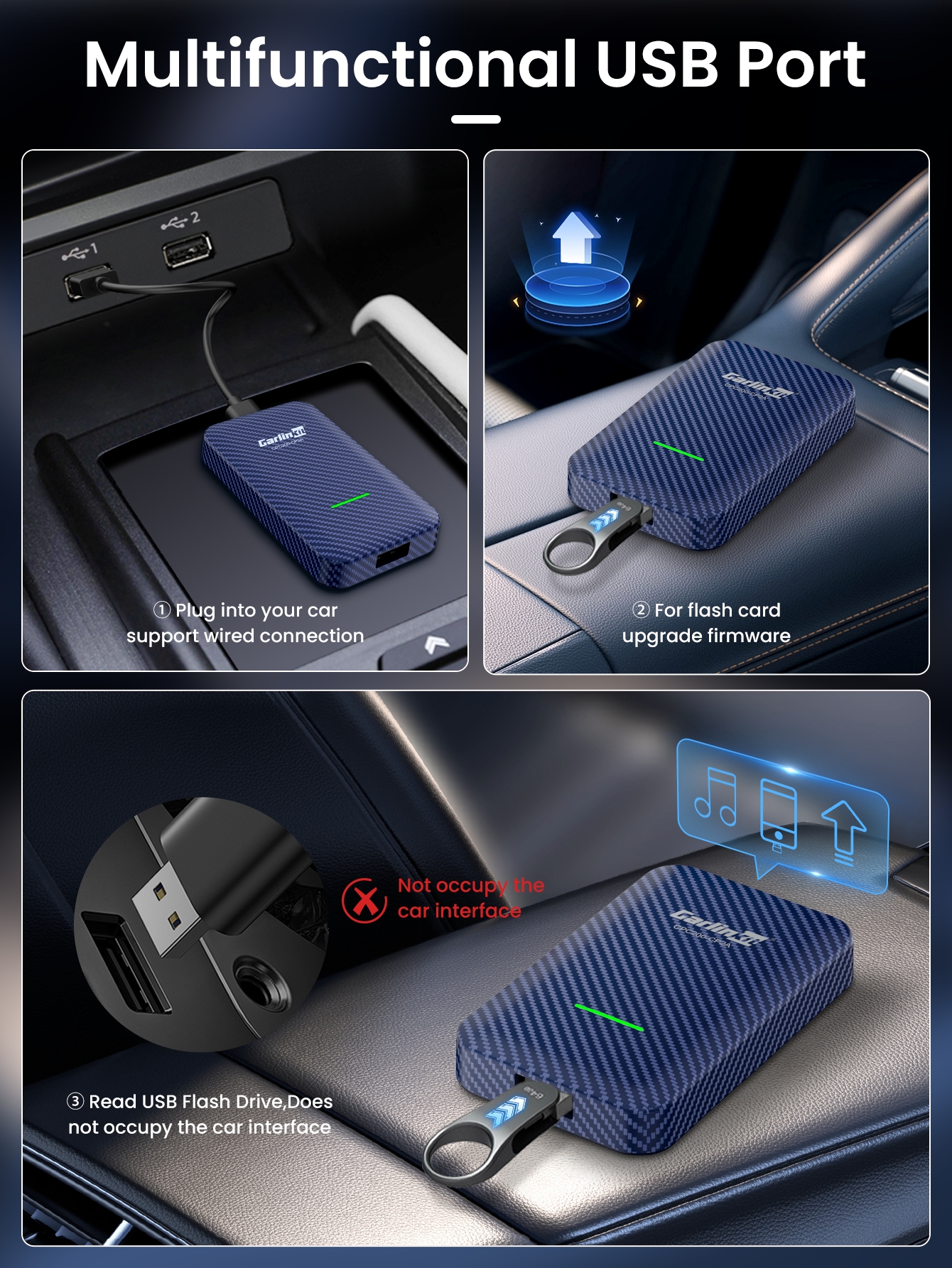 Carlinkit 4.0 Apple CarPlay Wireless Adapter Portable USB Plug and Play ...