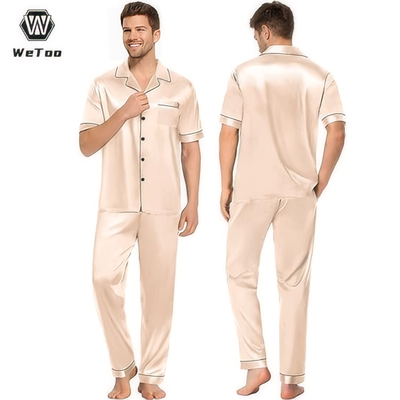 WeToo#M-XXXXL silk pajama Wholesale Korean Pajama terno for woman ...