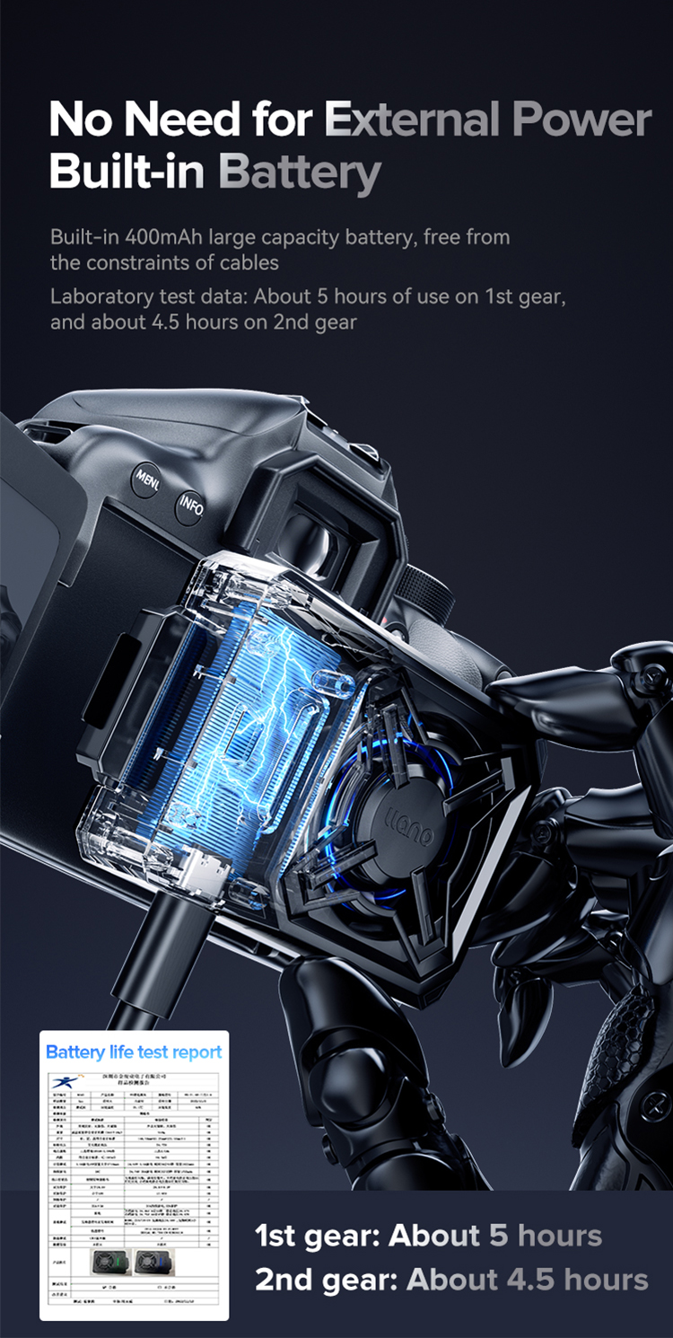 Llano Camera Cooling Fan Spring Telescopic Mounting Adjustable Mini ...