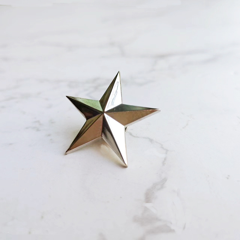 Five-pointed Star Metal Badge Ready Stock Wholesale Excellent Staff ...