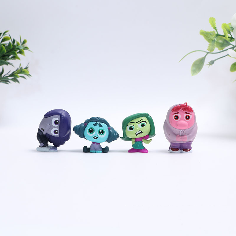 9Pcs/Set 3-5cm Anime Inside Out 2 Anger Disgust Sadness Joy Fear ...