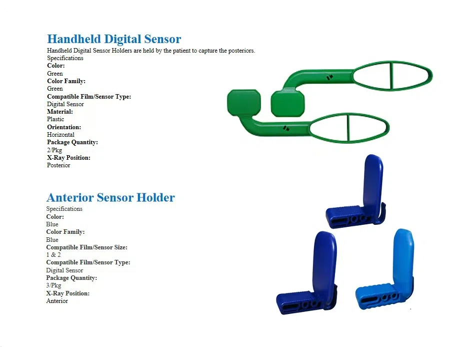 Colorful Dental Digital X-ray Rvg Sensor Positioner Holder Film Holder ...