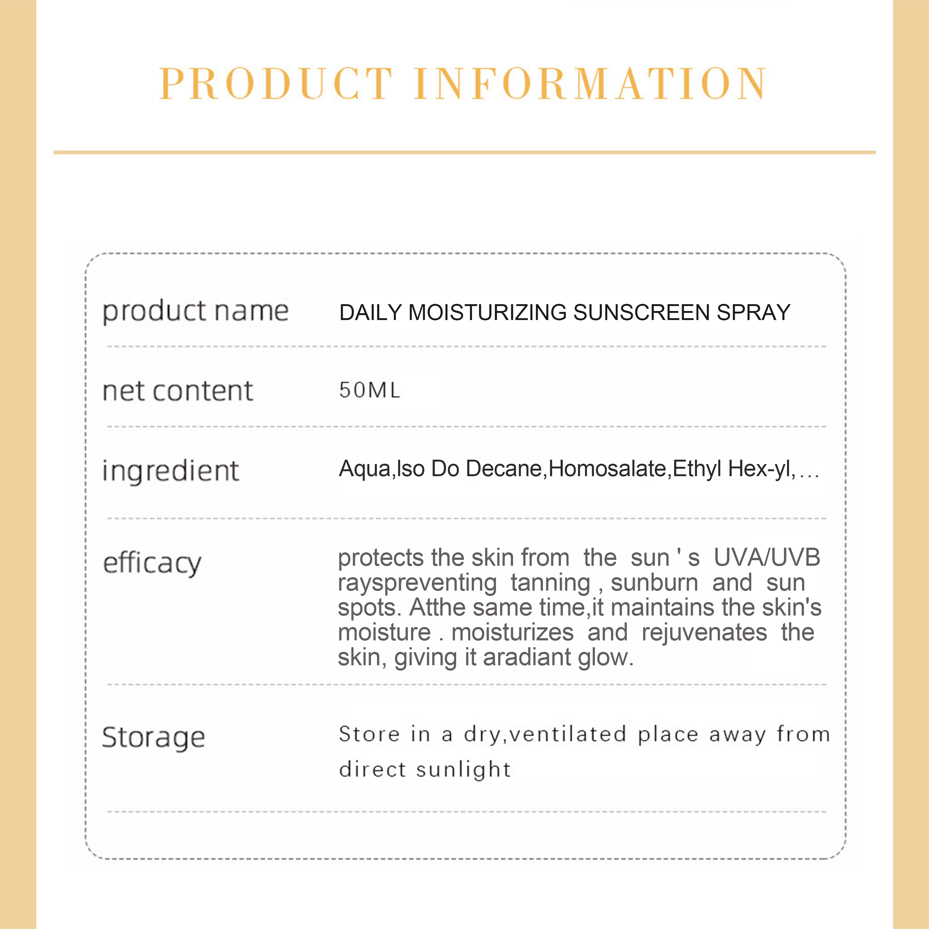 Der.J Sunscreen Spray Spf 90 Pa++++ All Day Light Sunblock Mist Face ...