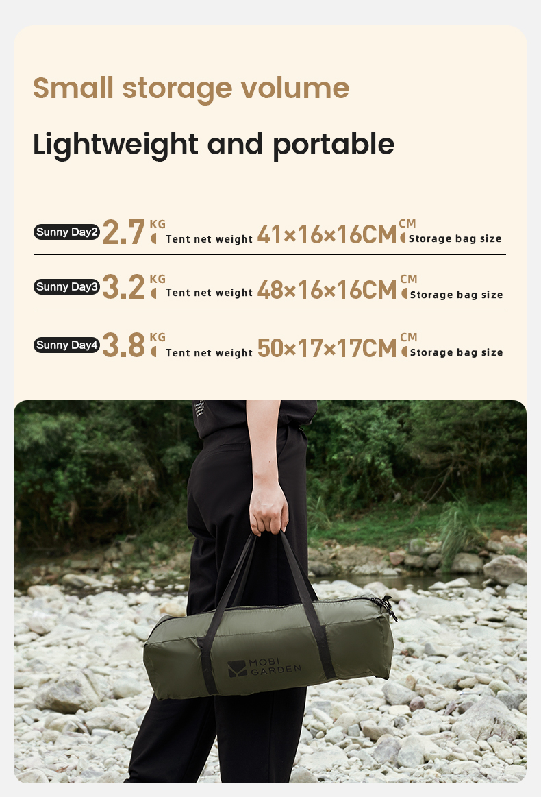 MOBI GARDEN Black Rubber Tent For Outdoor Camping Overnight Camping ...