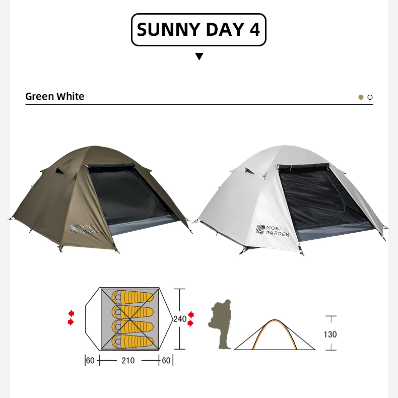 MOBI GARDEN Black Rubber Tent For Outdoor Camping Overnight Camping ...