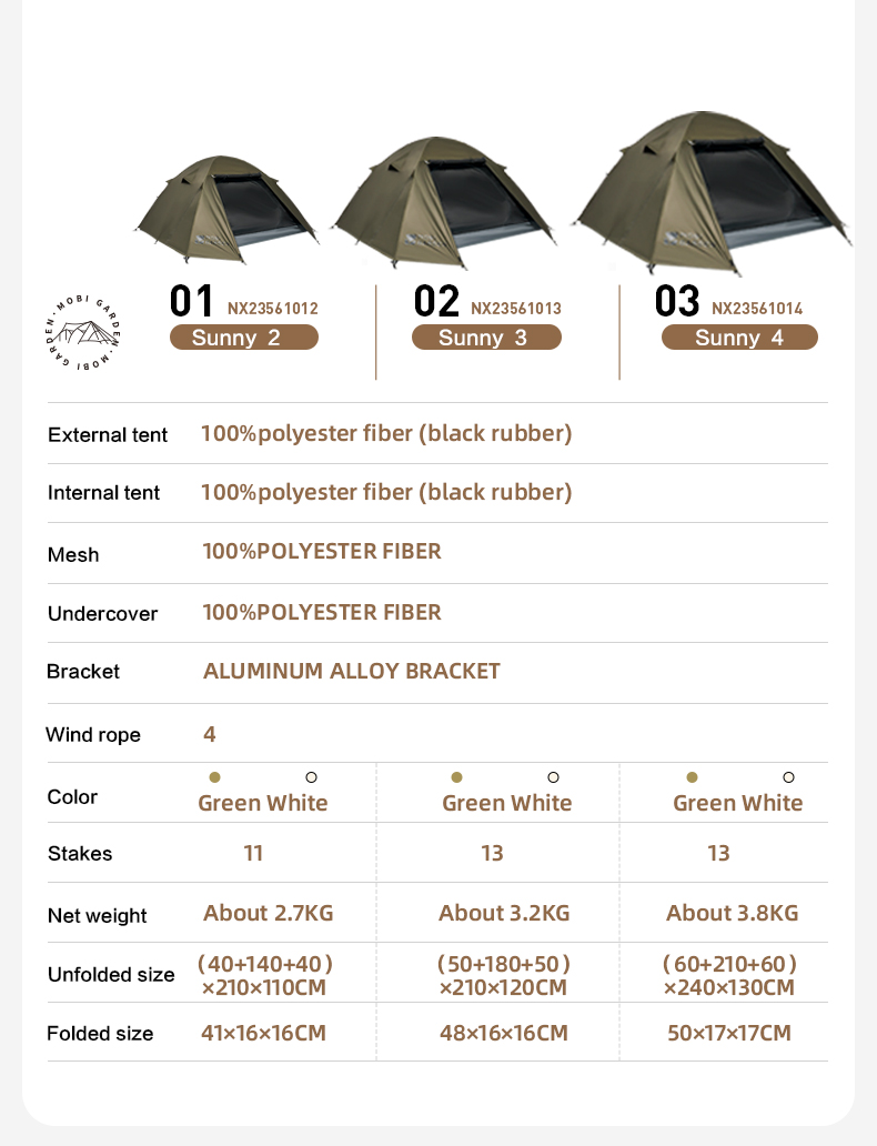 MOBI GARDEN Black Rubber Tent For Outdoor Camping Overnight Camping ...