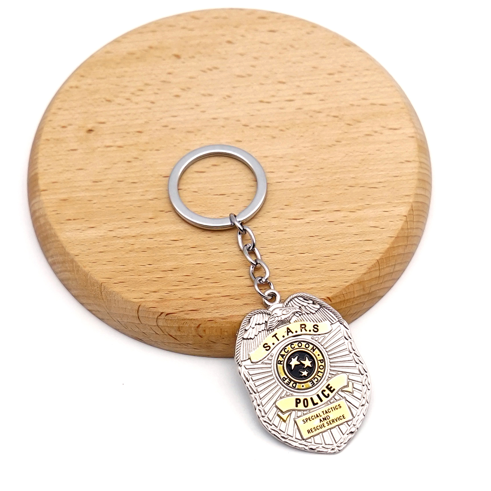 Resident Evil Keychain, Raccoon City Police Department Badge Key Chain ...