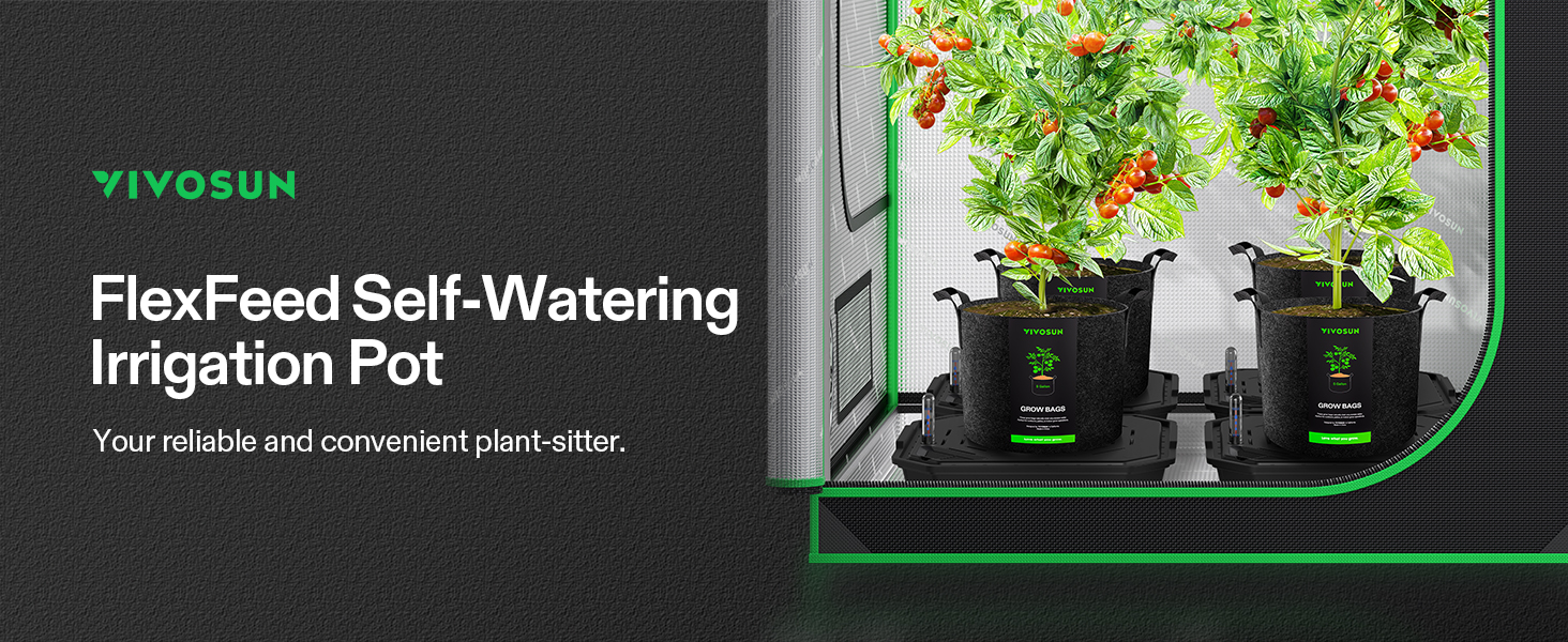 VIVOSUN 4-Pack FlexFeed Self-Watering Irrigation Pot, Auto-Irrigation ...