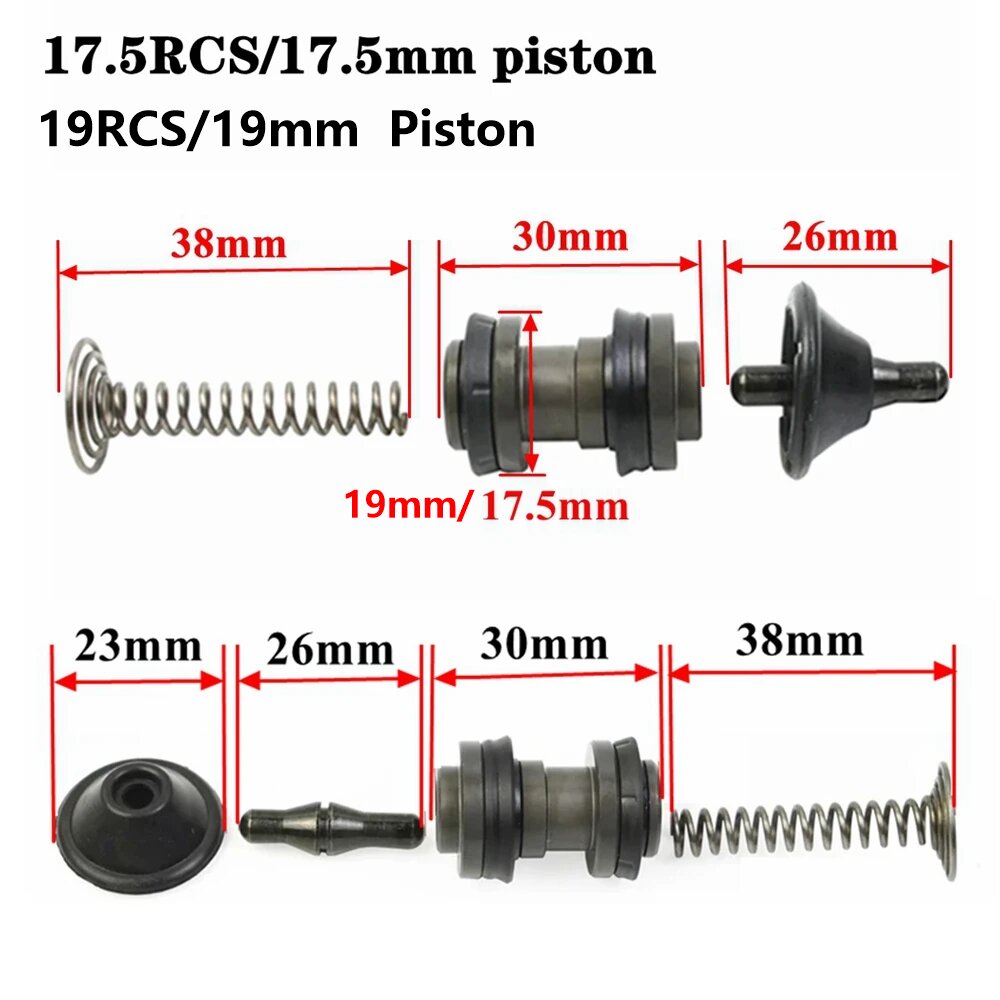 19mm 19RCS 17.5mm Radial Brake Piston Plunger Repair Kits for Mounting ...