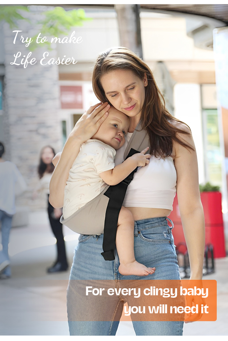Qeeboo Baby Sling Carrier Adjustable One Shoulder Labor-Saving Baby ...