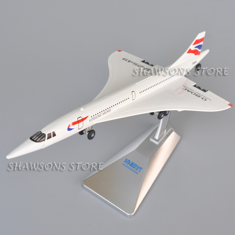 1:160 Scale Diecast Model Plane Toy Concorde Supersonic Aircraft ...