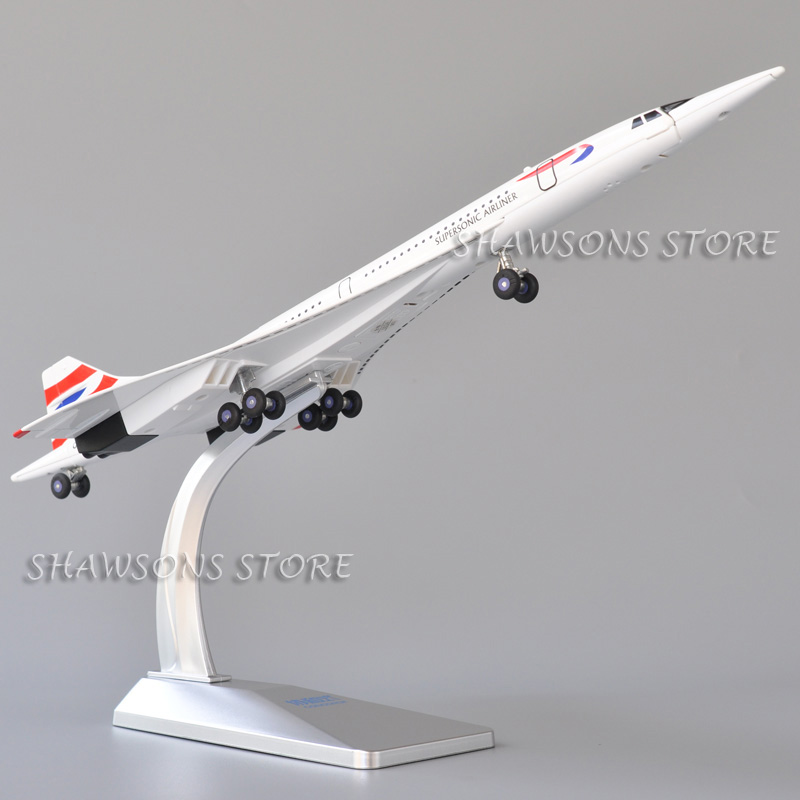 1:160 Scale Diecast Model Plane Toy Concorde Supersonic Aircraft ...