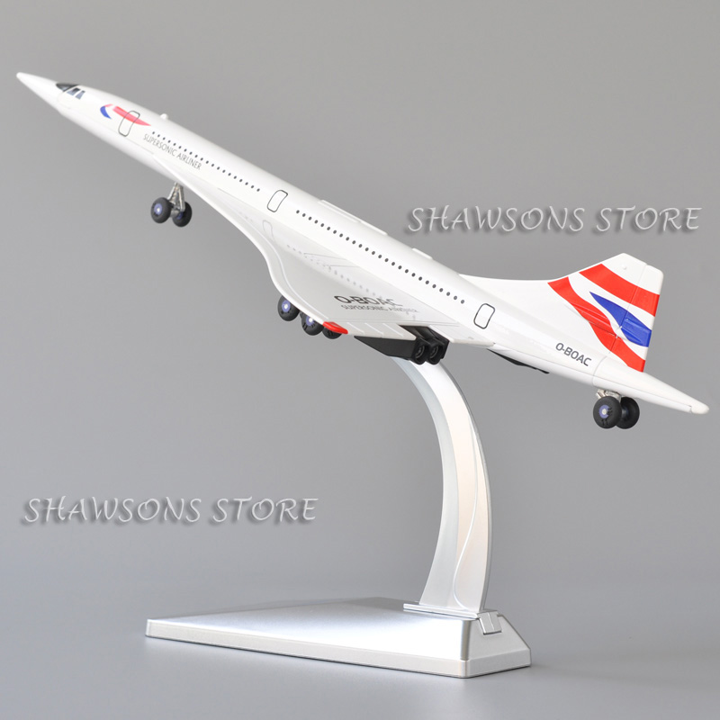 1:160 Scale Diecast Model Plane Toy Concorde Supersonic Aircraft ...