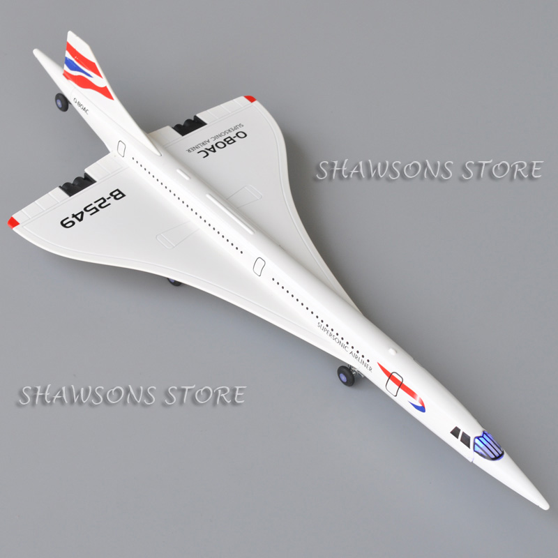 1:160 Scale Diecast Model Plane Toy Concorde Supersonic Aircraft ...