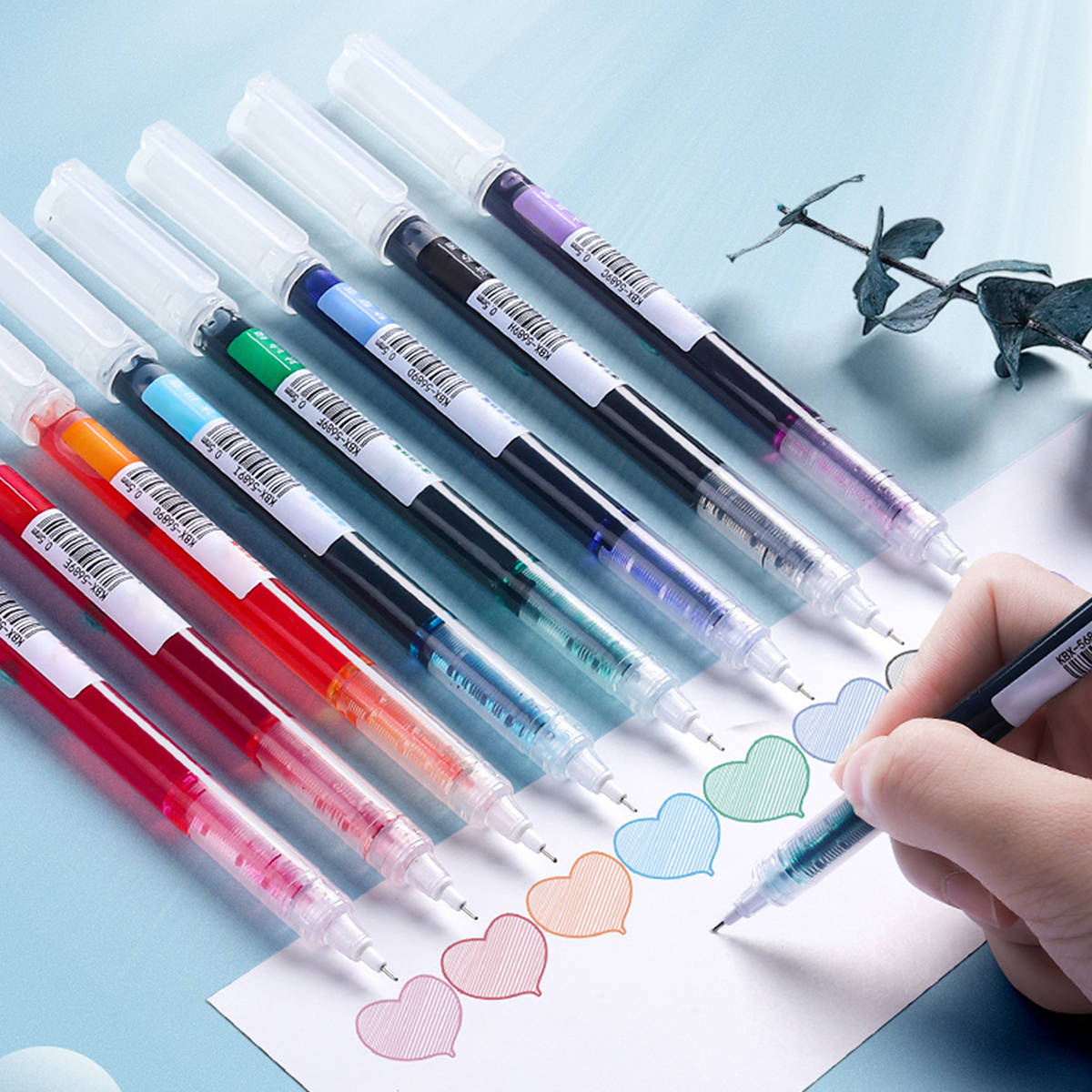 【Gift box set】Ballpen set different color 0.5mm Gel ink Pen Quick ...