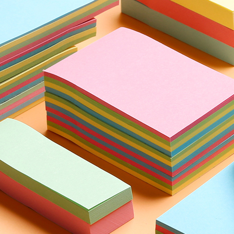 4/12Colors/Set Yellow Sticky Note Set Notepad Multicolor Office School ...