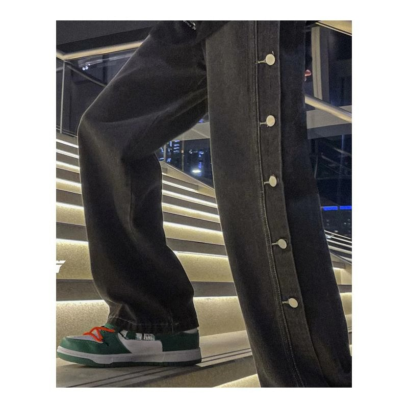 American pants for men jeans male fashion brand straight cut leg loose ...