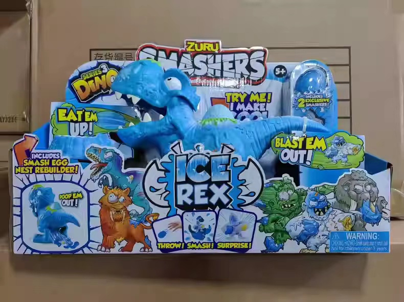 Smashers Dino Ice Age Ice Rex Playset Series 3 T-Rex Toy Set by ZURU ...